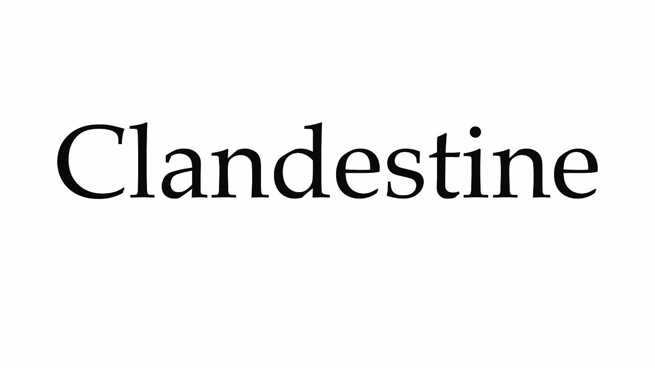 Word of the Day – Clandestine