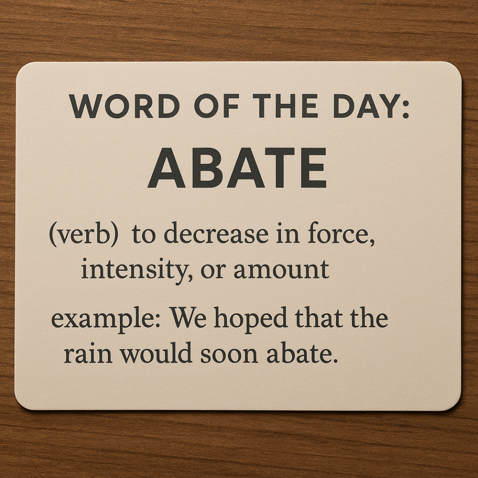 1. Abate Meaning: Definition, Usage & Synonyms Explained Simply